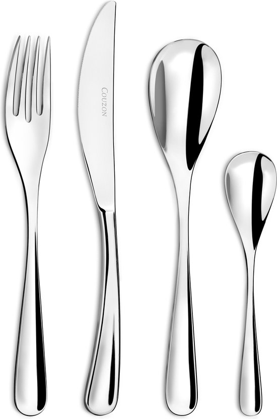 Couzon Eole bestekset - 74-delig - 18/10 RVS - Vaatwasserbestendig | bol