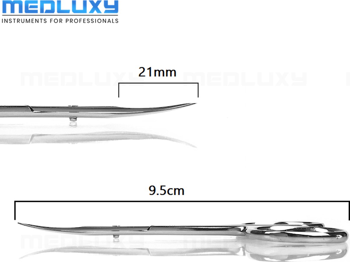 MEDLUXY Pro - Nagelriemschaar (huid- en vellenschaartje) - Gebogen ...