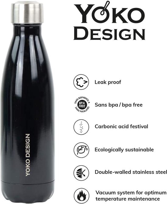 YK DESIGN Drinkfles rood 750 ML | Thermosfles Houdt 12u Warm / 24u Koud ...