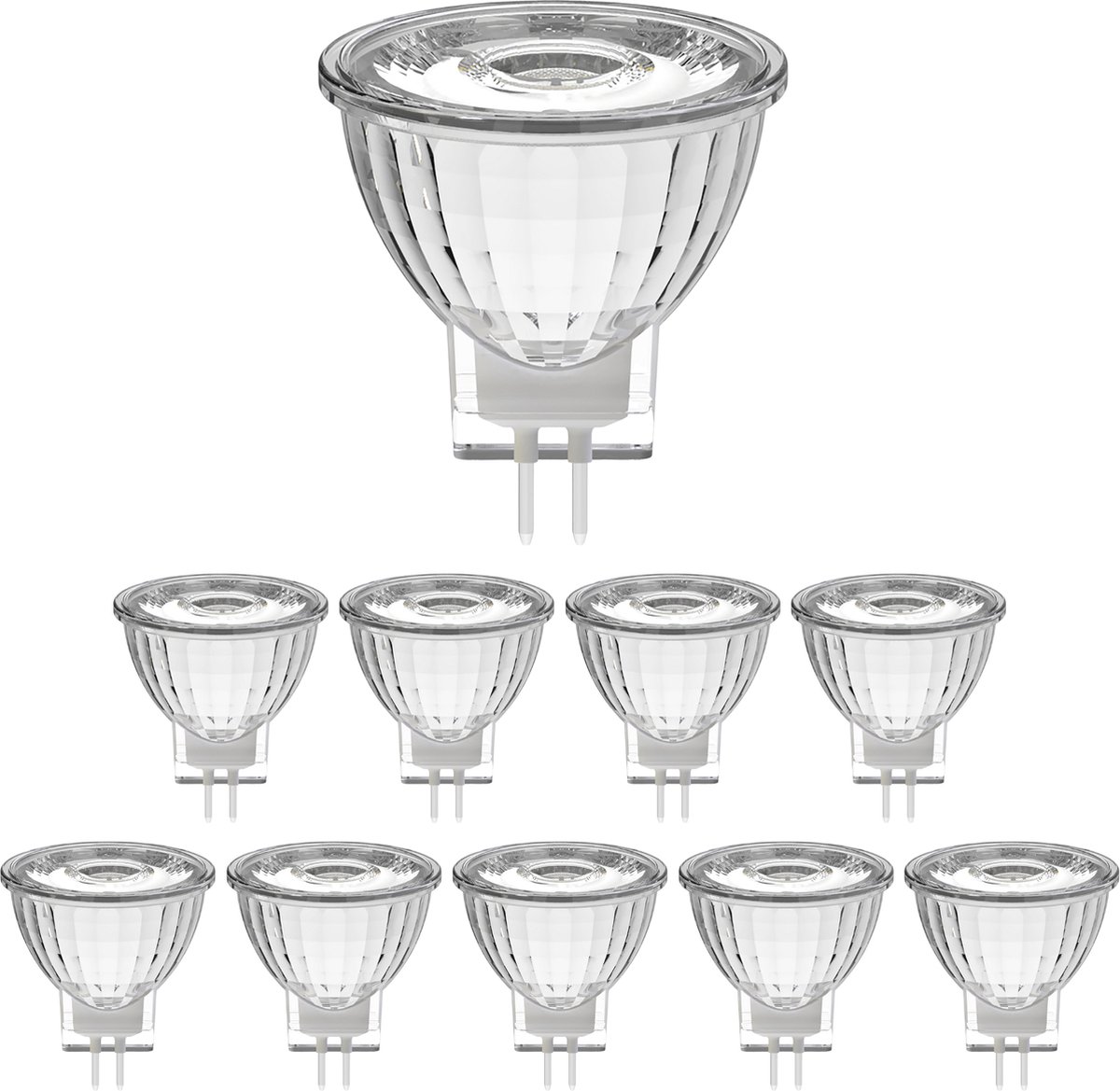 GU4 LED lampen 12V - Warm wit licht - 2.2W (20W) - Voordeelverpakking - 10 LED GU4 spotjes | bol.com