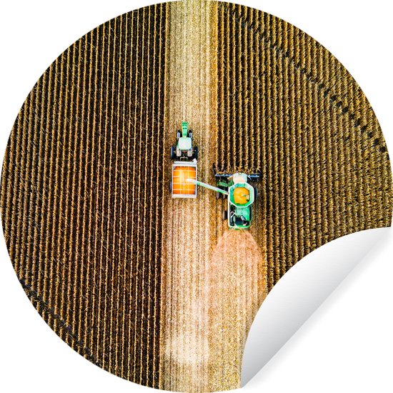 WallCircle - Muurstickers - Behangcirkel - Trekker - Tractor - Akker - Land -... | bol.com