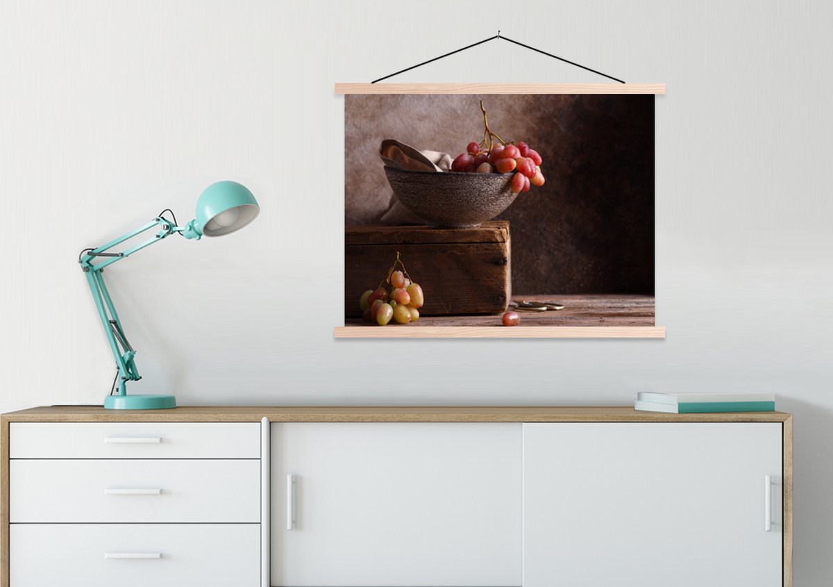 Porte-affiche avec affiche - Affiche scolaire - Rustique - Raisins ...