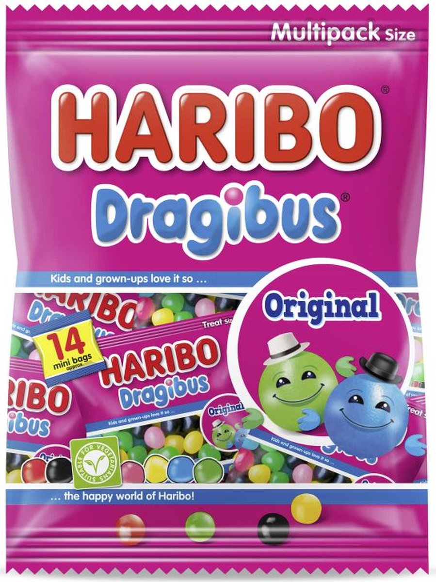 Haribo Dragibus mini uitdeelzakjes 14 x 25g | bol.com