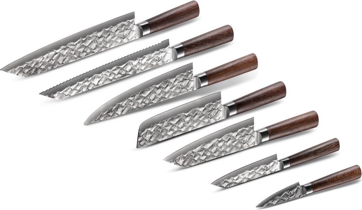 Messenset met Magneetstrip, 8-delig, Duits staal, 3D bergpatroon | BARE ...