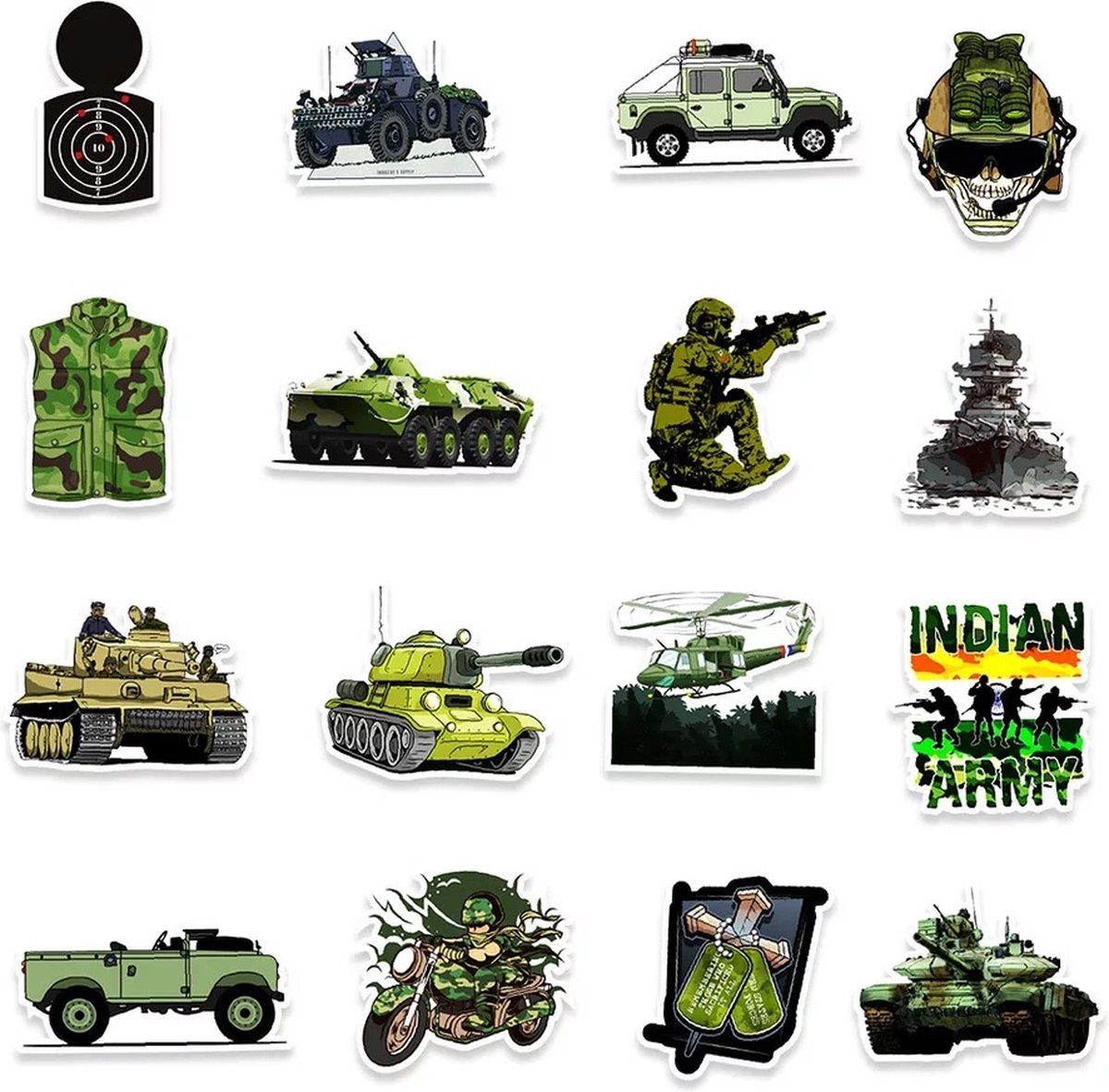 Leger Stickers 50 Stuks | Soldaten Stickers | Army | Laptop Stickers ...
