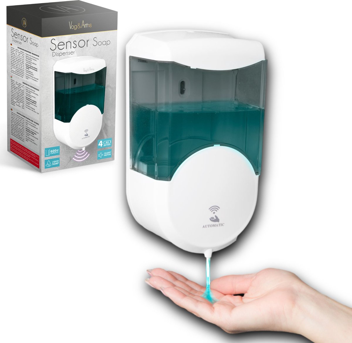 Vog&Arths - Automatische Zeepdispenser met Sensor - Zeeppompje - Wit ...