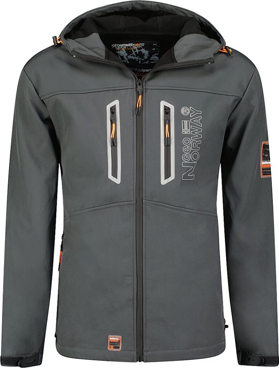 Geographical Norway Softshell Jas Heren Trevar Donkergrijs - XL | bol