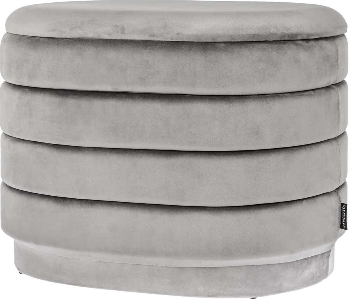 Riverdale - Opberg poef Beau grijs 55cm - Grijs | bol.com