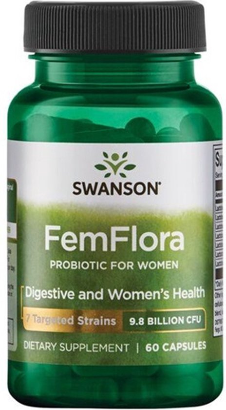 Swanson | Femflora | 60 Capsules | 1 x 60 capsules | bol
