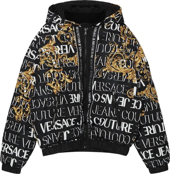 Versace Jeans Couture Heren Reversible Logo Jas Zwart maat M | bol