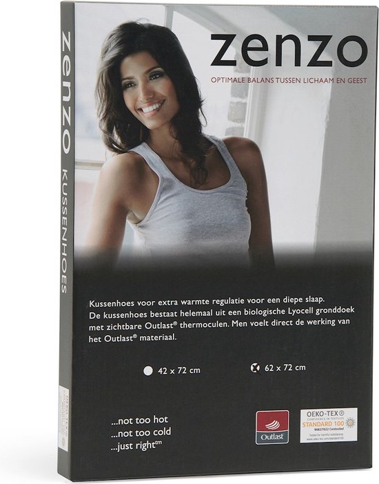 Zenzo Kussensloop Zenzo - 60 x 70 cm - wit | bol