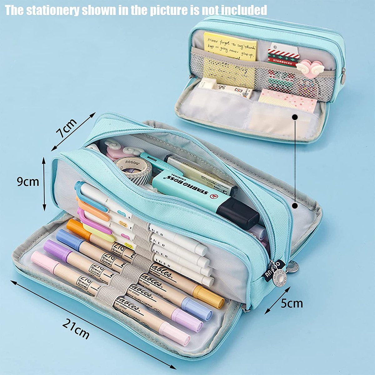 LIXIN Etui - Blauw - Pennenzak voor jongens en meisjes - Canvas ...