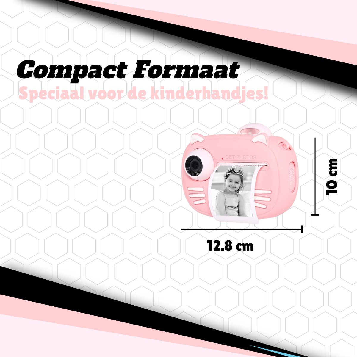 Digitale Kindercamera Minibear Instant Print - 40MP - Roze - Kinder ...