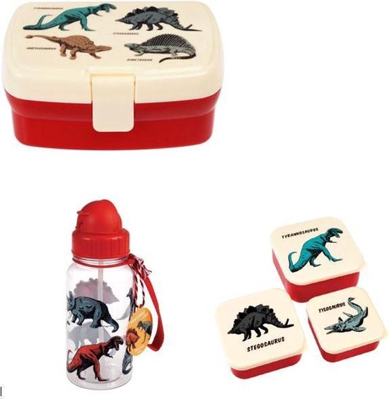 Rex London Lunchbox set met Broodtrommel / Drinkfles / Snackdoosjes (3 ...