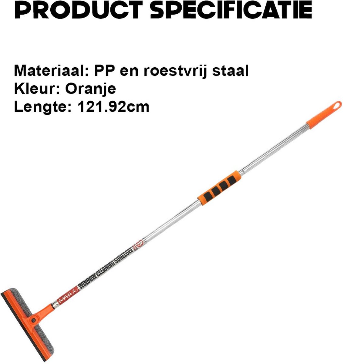 Telescoopsteel Ramenwasser met - Telescoopsteel met Borstel Microfiber - Raamwisser... | bol.com