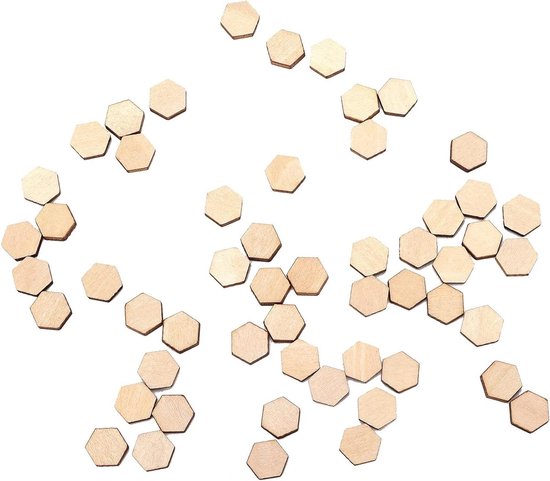 Kleine houten stukken 600 stuks houtblokken 1 cm zeshoekige ...
