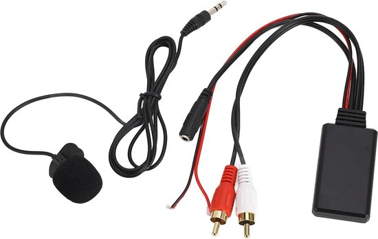Bluetooth AUX-module 2 RCA-kabeladapter met Handsfree Microfoon ...