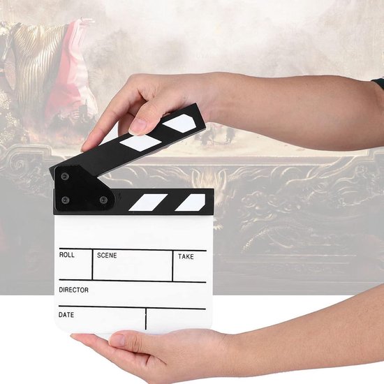 Acrylic Flail Board Mini Director Scene Clapperboard Film Cut Prop ...