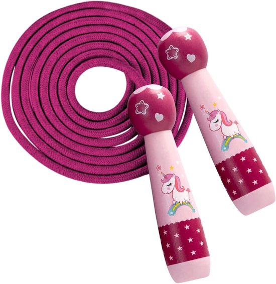 Verstelbaar Springtouw voor Kinderen - 26 m met Houten Handvat en ...