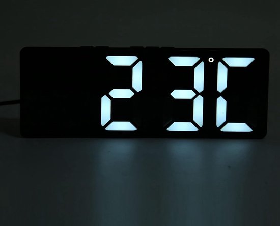 AEtronic Digitale LED klok - Mini verlichte klok met wekker - 3D LED | bol
