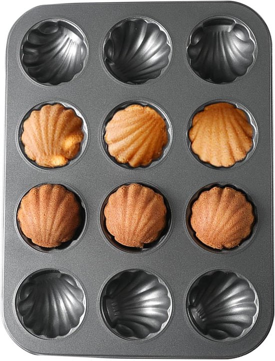 Madeleine-vorm 12 verdiepingen Ø 7 cm antiaanbakbakvorm van ...