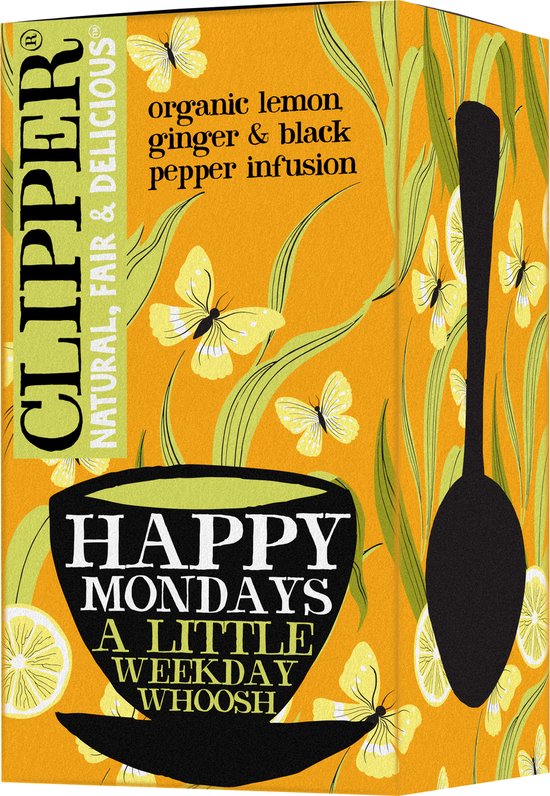 Clipper Happy Mondays - Organic Lemon ginger & black pepper infusion 4 ...