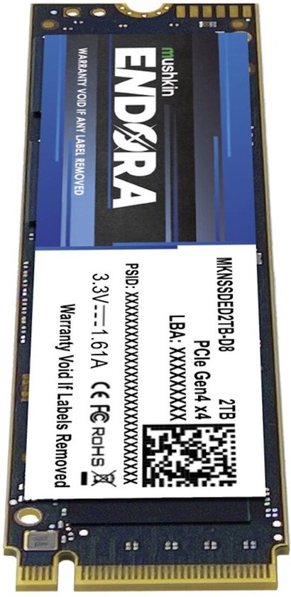 Mushkin Endora 2TB - SSD M.2 2280 - PCI Express 4.0 x4 - 2 TB - NVMe 1. ...