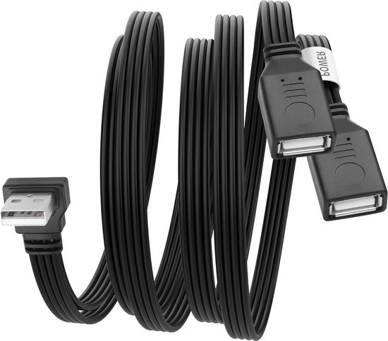 USB Splitter Kabel USB A 2.0 Mannelijk naar Dual Vrouwelijk Adapter Y ...