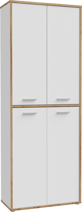 Kast - wit-Artisan eiken - 85 cm breed | bol