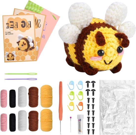 Haakset voor beginners - 2 stuks bijendieren haken - haakaccessoires ...