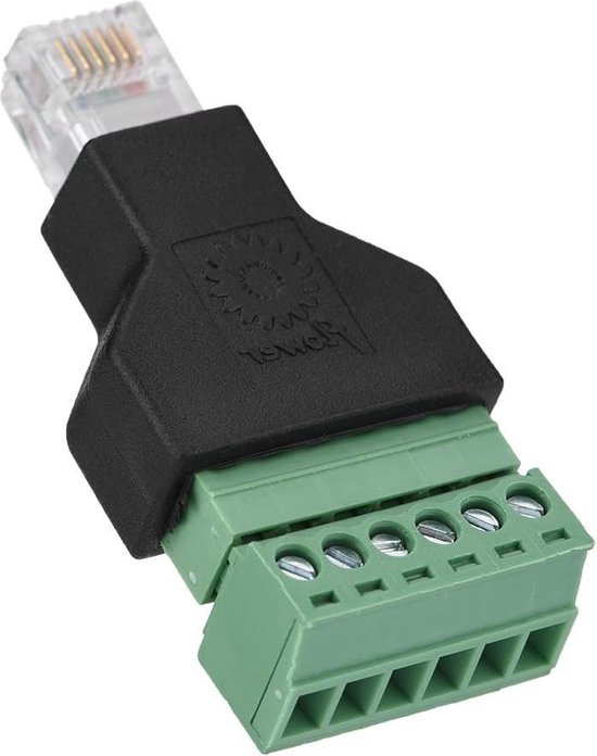 6-pins RJ12 6P6C adapter Ethernet - Omvormer RJ12 6P6C stekker naar ...