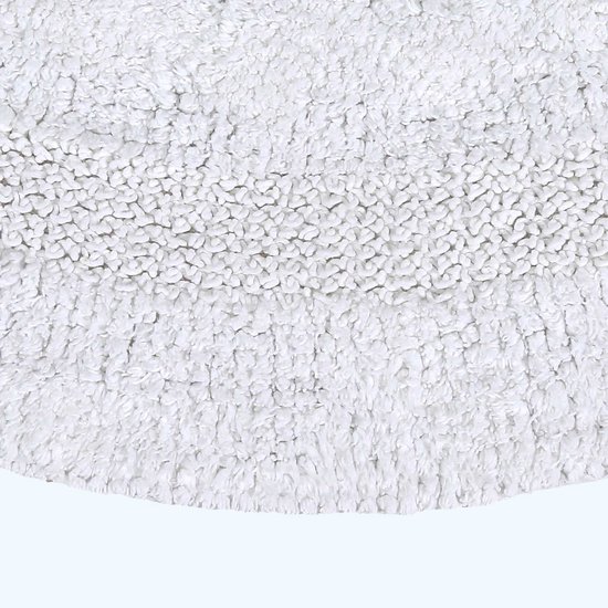 Homescapes Ronde Badmat Wit 80 cm gemaakt van 100% Katoen | bol