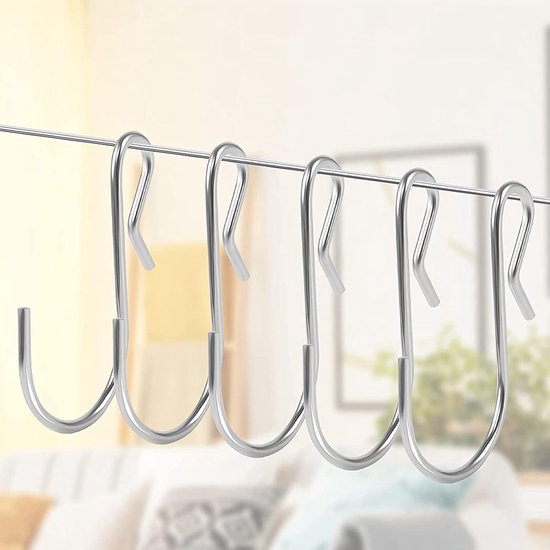 Metalen S-Vormige Ophanghaken - Roestvrij staal - 50 stuks | bol