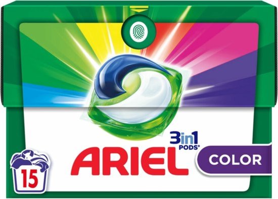 Ariel Color - Wasmiddelcapsules - Gekleurde Was - 3in1 Pods - 15 ...