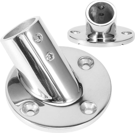 Ronde buis leuning 45 graden aansluiting 316 materiaal roestvrij staal ...