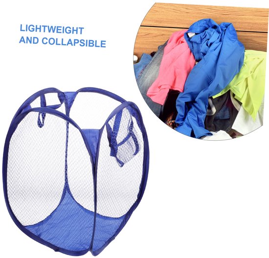 SOESFOUFU Opvouwbare Wasmand Mesh Waszak Wasmand Bakken Opvouwbare Pop ...
