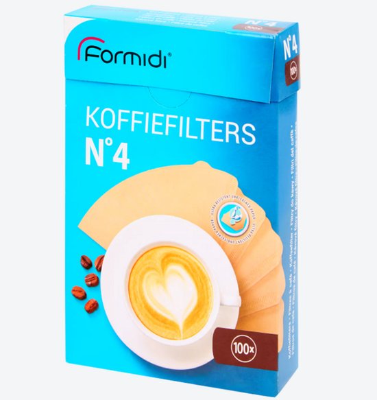 Formidi Koffiefilters No. 4 – 100 Stuks – Geschikt voor Filterkoffie | bol