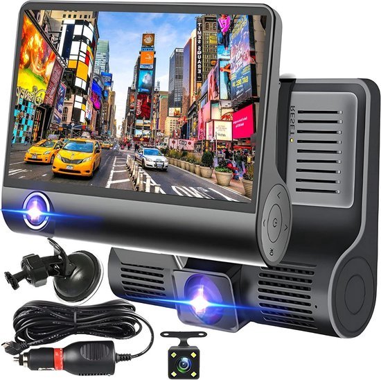 Dash Cam Car Front Rear Camera - 360 Camera 3 in 1 - 170 Wide Angle G ...