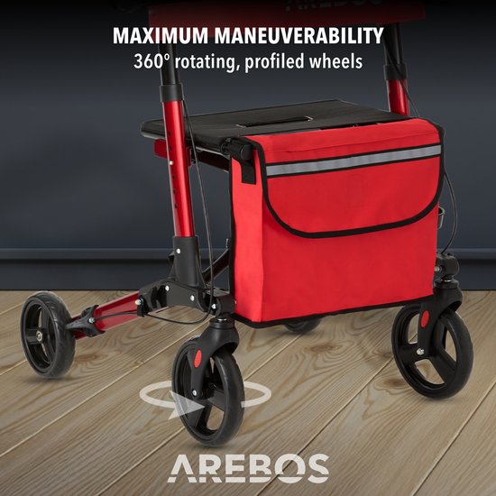 AREBOS Aluminium Lichtgewicht Rollator | Inklapbaar | Medical ...