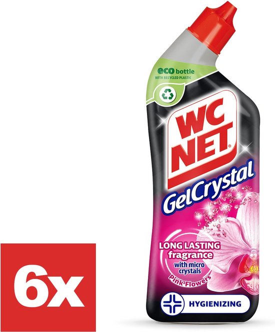 WC NET Gelcrystal Toiletreiniger - Pink Flowers - 6 flessen ...