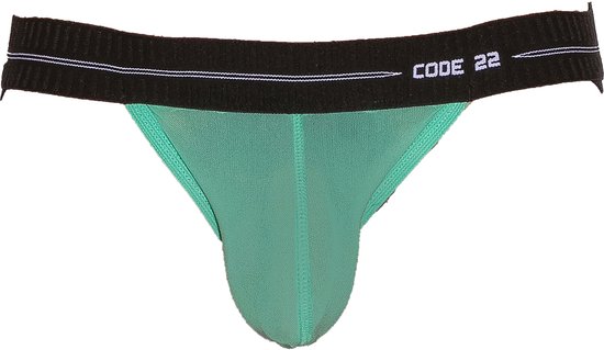CODE 22 Sheer Mesh Jockstrap Green - MAAT XXL - Heren Ondergoed ...