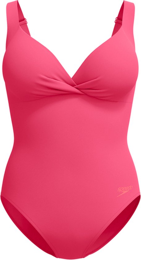 Speedo Shaping Cross Knot 1 Piece Roze Sportbadpak - Maat 44 | bol