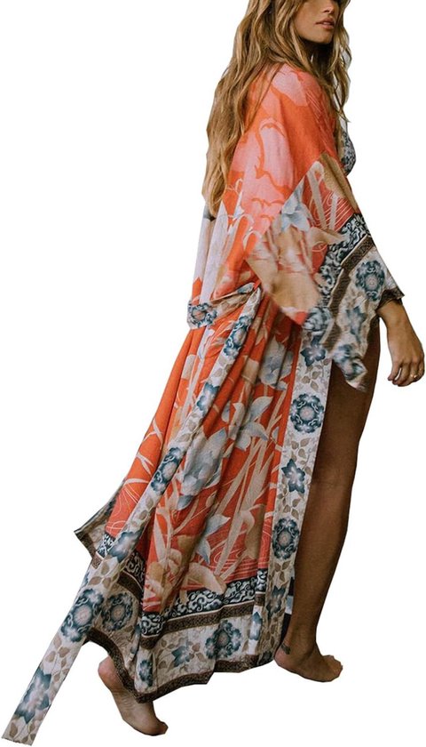 Dames Zomer Lange Kaftan Maxi Jurk Bohemian Zwempak Strand Cover-up Gewaden | bol