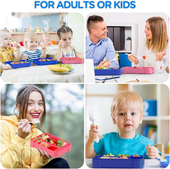 Goodivery ® Lunchbox voor Kinderen met Meerdere Vakken en Lekvrij Ontwerp voor School... | bol