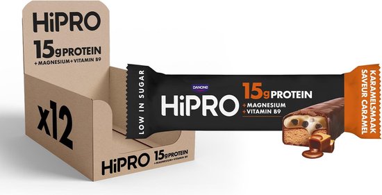 Danone HiPRO Protein Reep - Caramel - Eiwitrijke snack voor ...