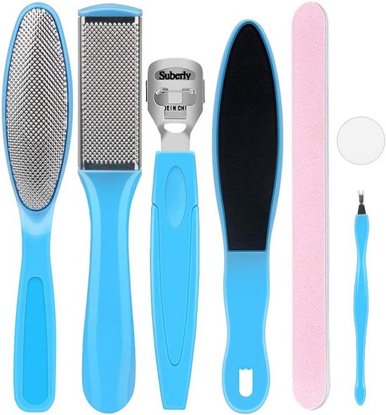 Pedicure Kit: 8-in-1 Voetvijl en Hielschraper voor Harde Huid en Dode ...