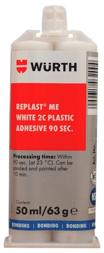 Wurth - 2c kunststoflijm replast me 90 s - 2c kunststoflijm replast® me ...