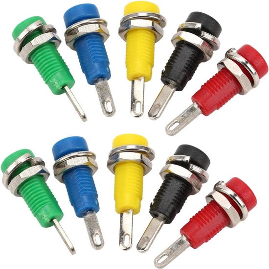 10 STKS 2mm Panel Socket - 5 Kleuren Mini Banaan Socket Binding Post ...