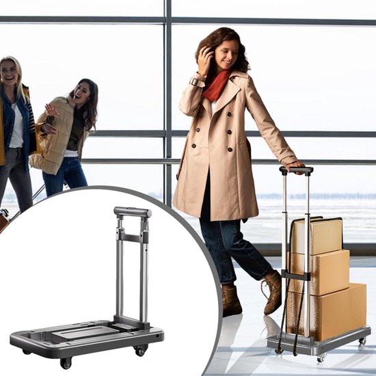 Opvouwbare bagagewagen - Compacte multifunctionele trolleywagen met ...