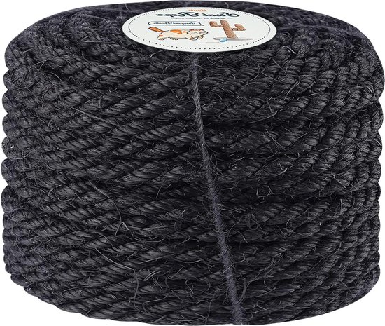 8mm Sisal touw 25 meter natuurlijk kattenboom - zwart | bol